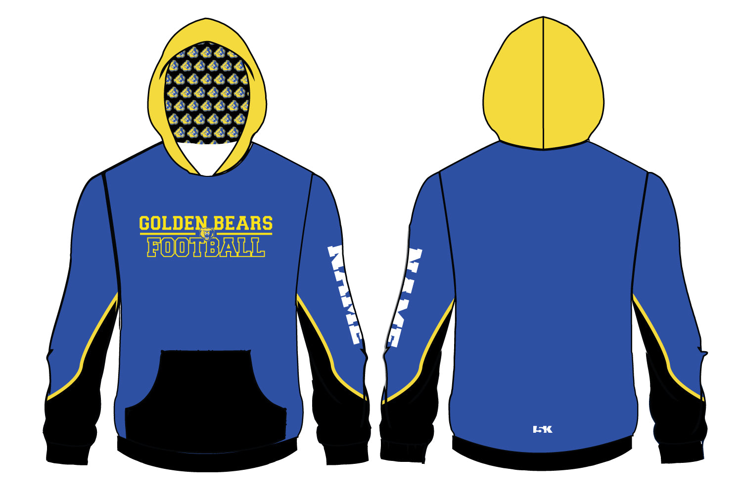 Lyndhurst Golden Bears Football Sublimated Hoodie